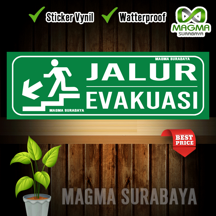 Jual Stiker Jalur Evakuasi Tangga Kiri | Shopee Indonesia