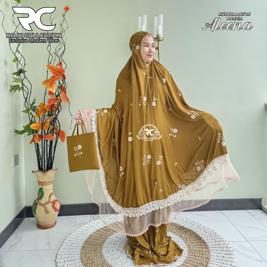 Jual Raja Collection459 - Mukena Dewasa Rayon Bordir Aleena Double ...