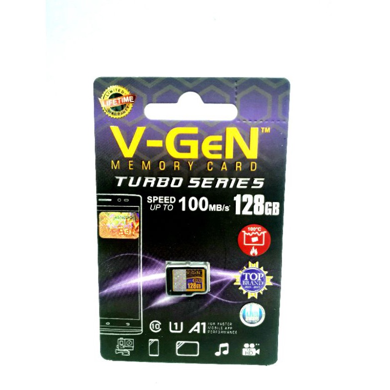 Jual Micro SD VGen 128GB Class 1 Turbo Series Vgen MicroSD Class1 128GB ...