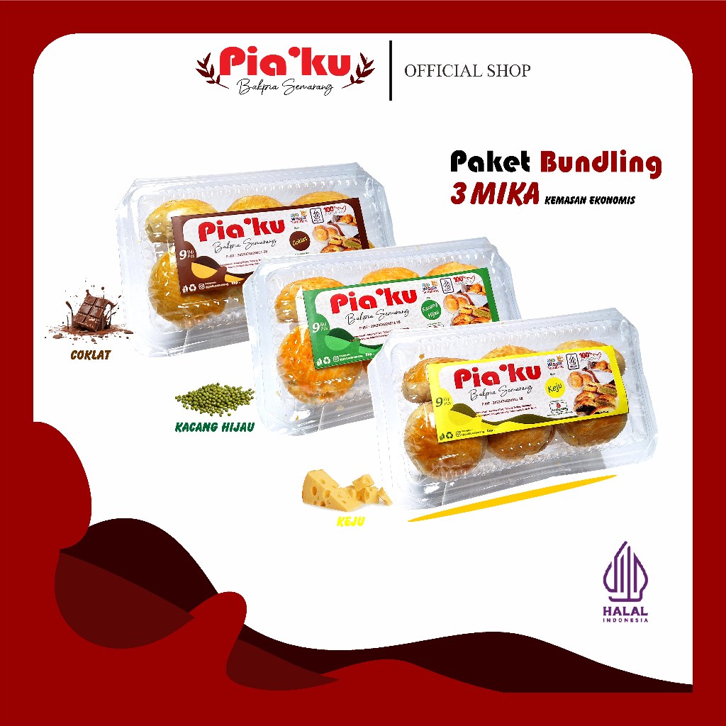Jual Bakpia Piaku Semarang - Paket Bundling 3 Mika Kemasan Ekonomis ...