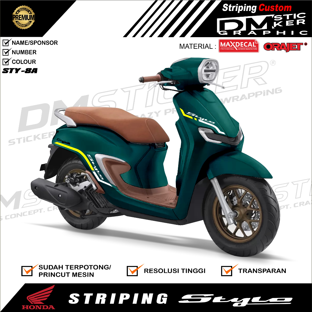 Jual STIKER MOTOR HONDA STYLO - STRIPING TRANSPARAN STYLO 160 CLASIC ...