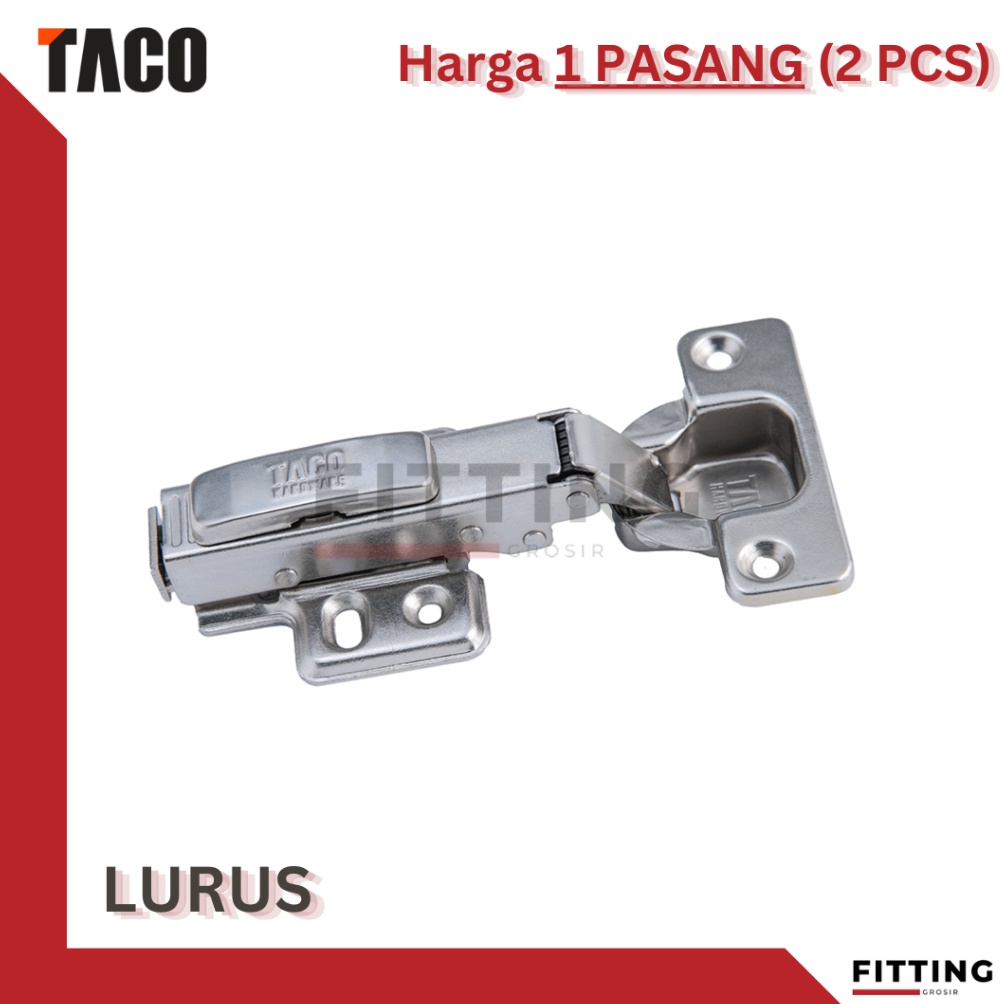 Jual Terbaru 1111 TACO Engsel Sendok Slow Motion Hinge ET 1A Lurus | Shopee Indonesia