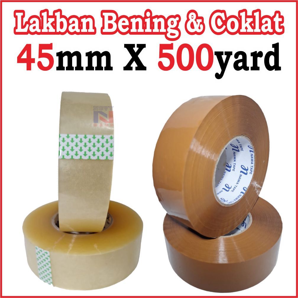 Jual HARGA MURAH 1 PCS/ROLL, OPP TAPE, LAKBAN BENING & COKLAT 45MM X 500YARD DIJAMIN KUAT ...
