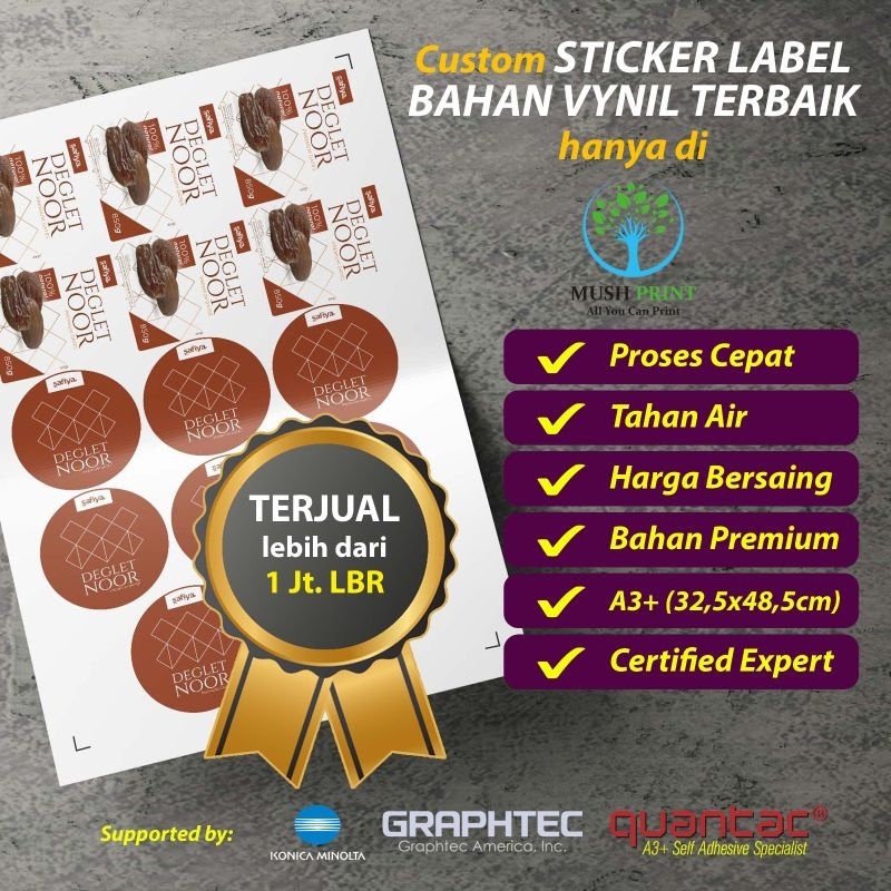 Jual cetak sticker vinyl A3+ | cetak sticker label kemasan | label ...