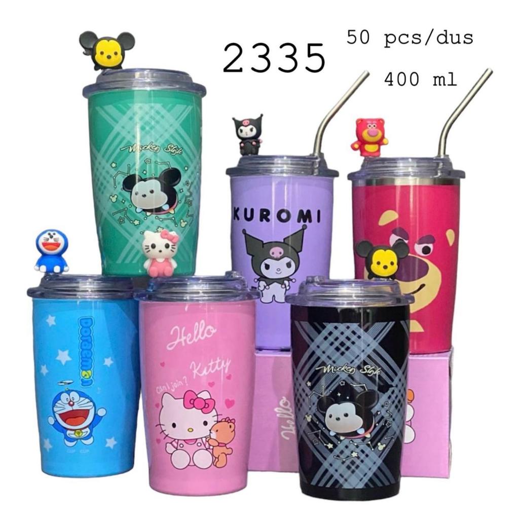 Jual DXUU 2in1 Tumbler Lotso Stawberry Bear Sanrio Kuromi Hellokitty Doraemon Mickey Americano ...