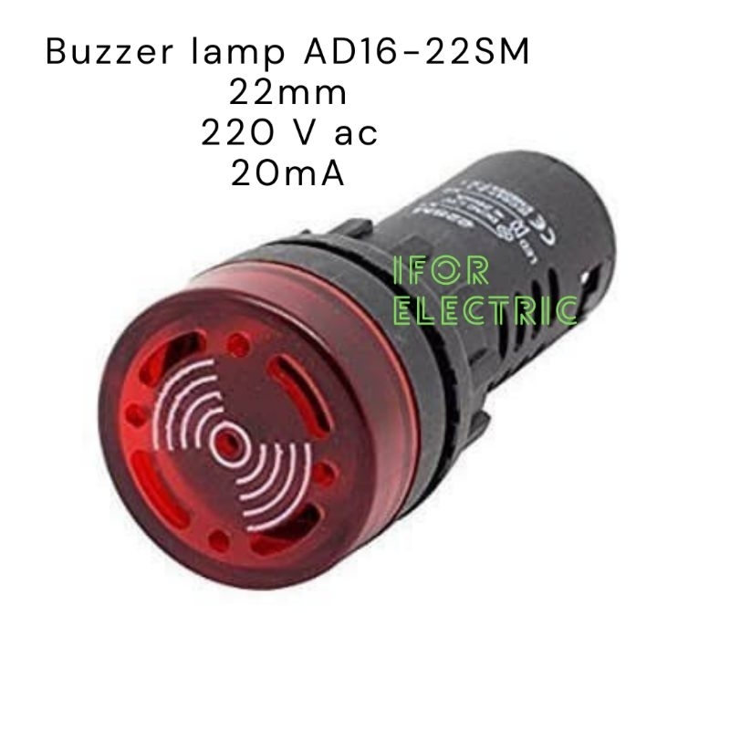 Jual BUZZER LAMP 22MM 220V AD16-22SM BEEP | Shopee Indonesia