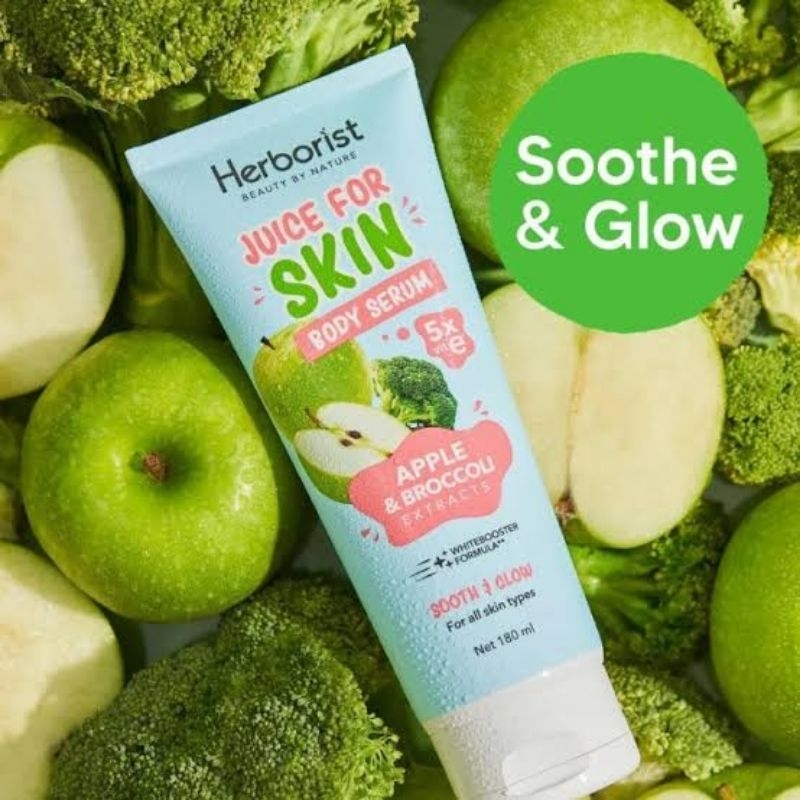 Jual Herborist juice for skin body serum apple & broccoli extracts ...
