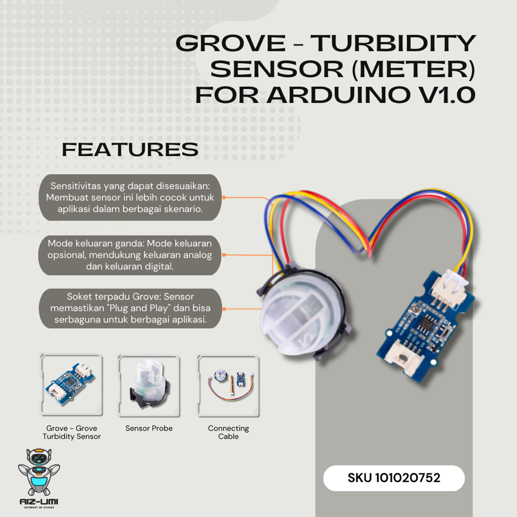 Jual Grove Turbidity Sensor (Meter) for Arduino | Shopee Indonesia