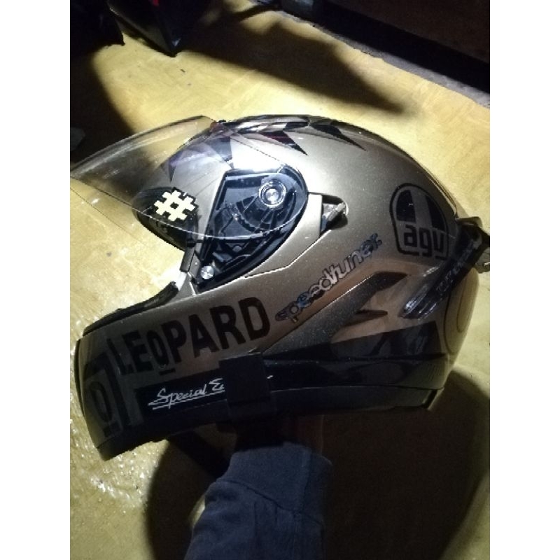 Jual HELM REPAINT AGV LEOPARD BASIC KYT VENDETTA 2 | Shopee Indonesia
