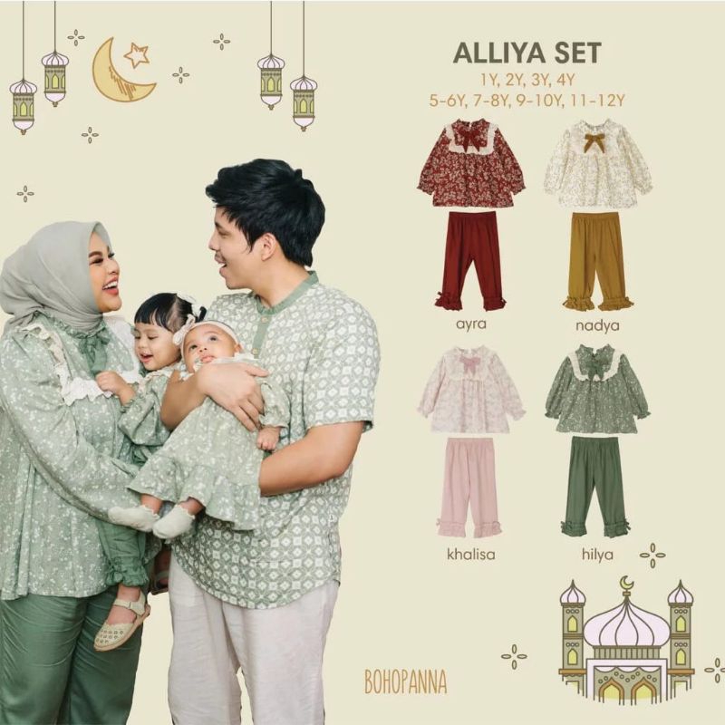 Jual BOHOPANNA RAYA COLLECTION Alliya set - Setelan Muslim Anak 1-12Tahun | Shopee Indonesia