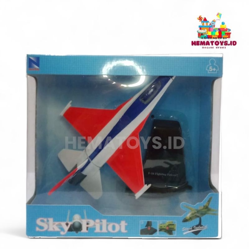 Jual Diecast Pesawat Sky Pilot F-16 Fighting Falcon 1:72 NewRay ...