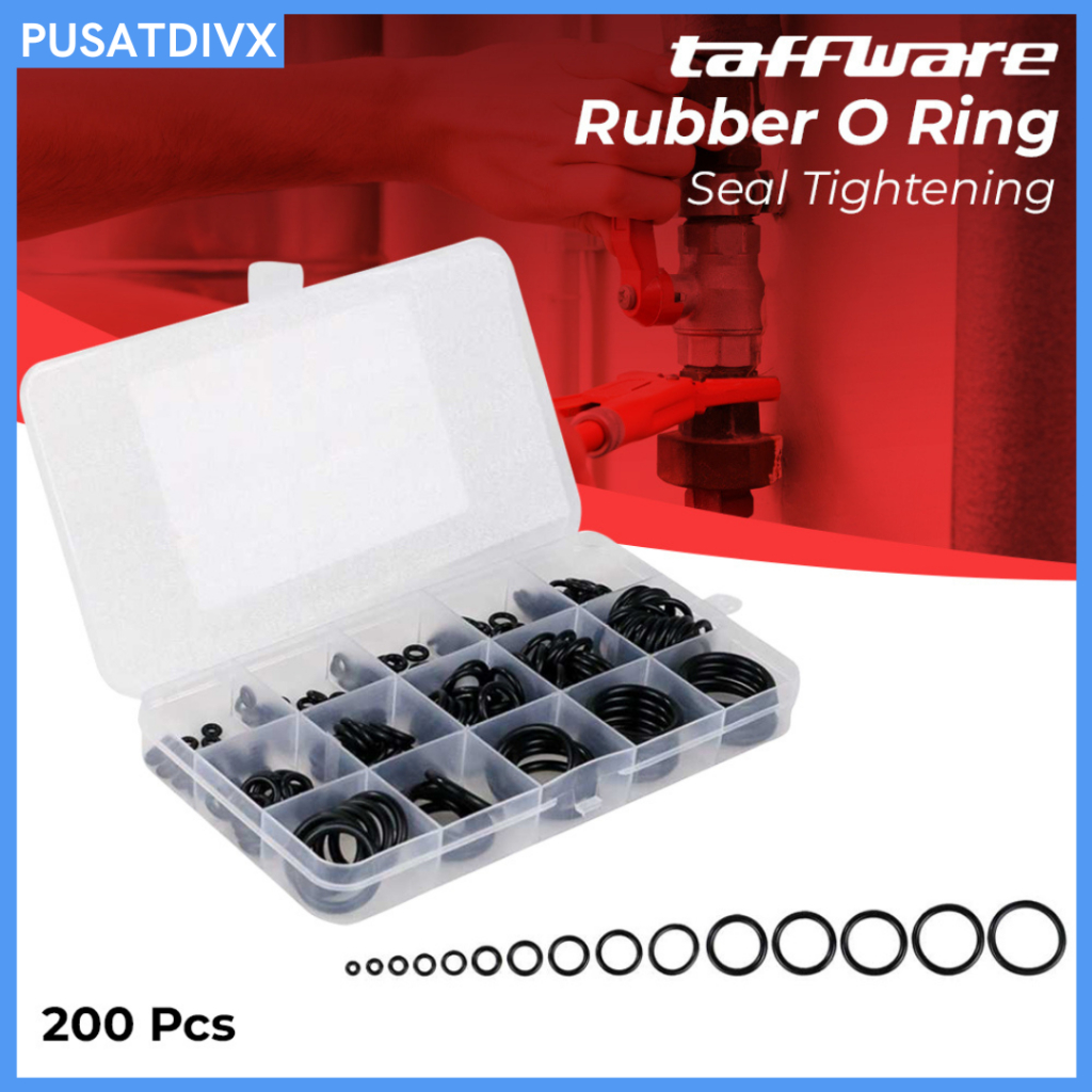 Jual TAFFWARE KARET RUBBER 0 RING SEAL TIGHTENING MULTIFUNGSI 200PCS ...