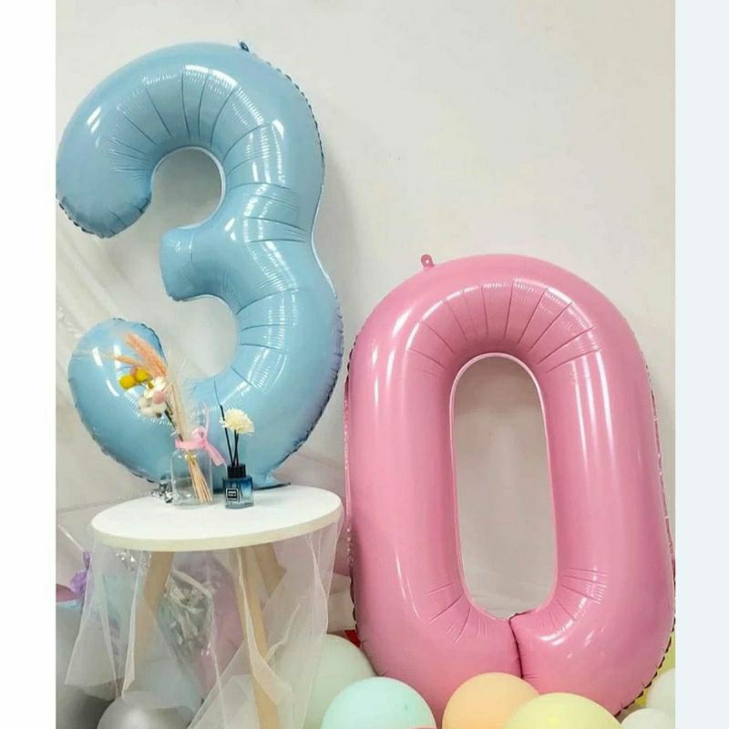 Jual Balon foil angka jumbo 80cm 80 cm 32 inch inci number besar baloon ...