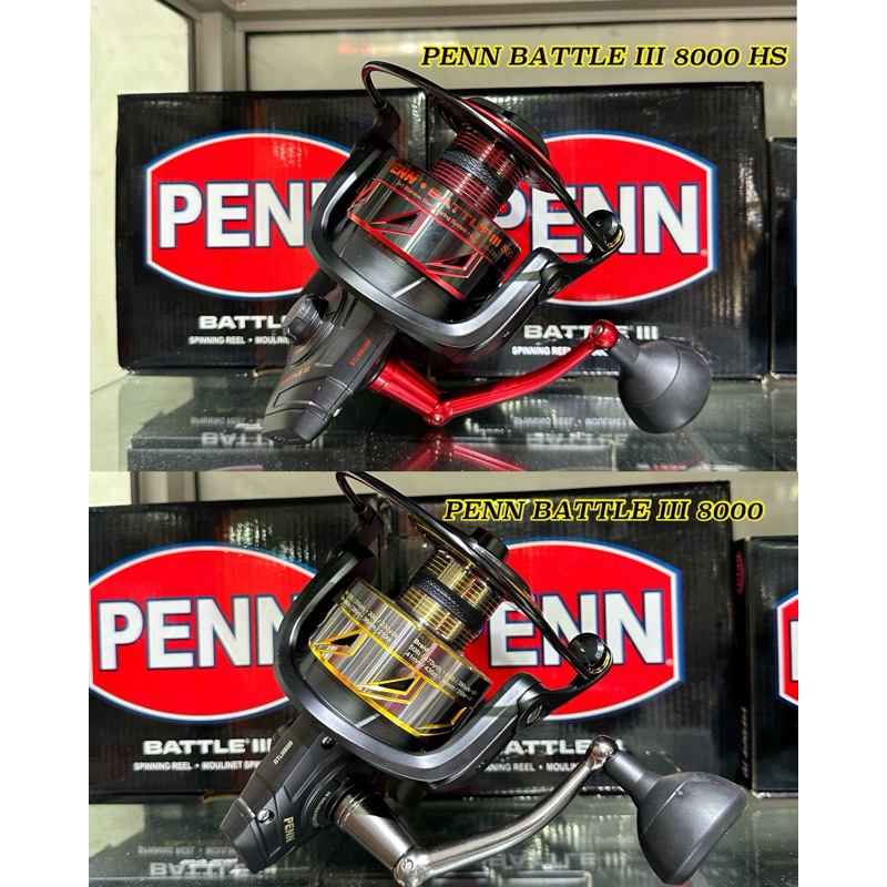 Jual REEL SPINNING PENN BATTLE III 8000 / 8000HS POWER HANDLE 5+1 BB ...