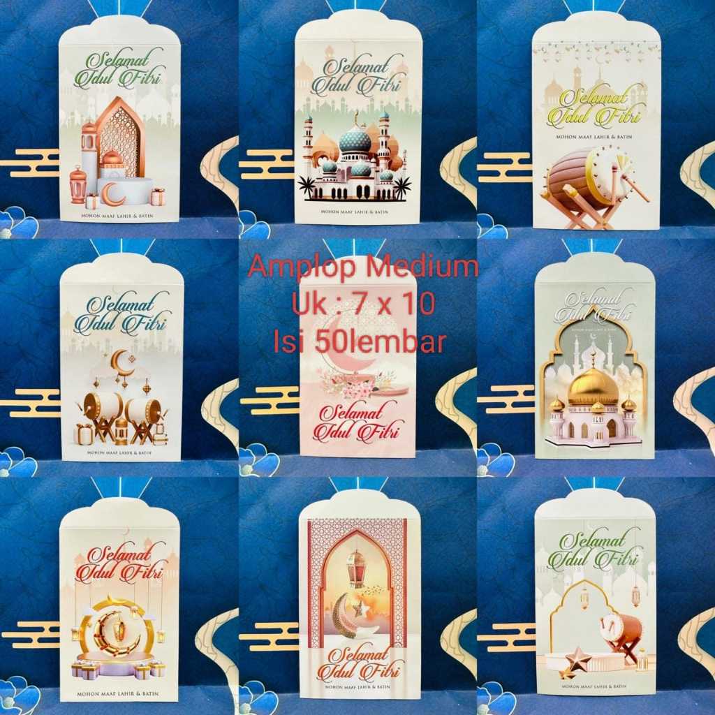 Jual Amplop Lebaran Hari Raya / Amplop Idul Fitri Mika Isi 50Lembar ...