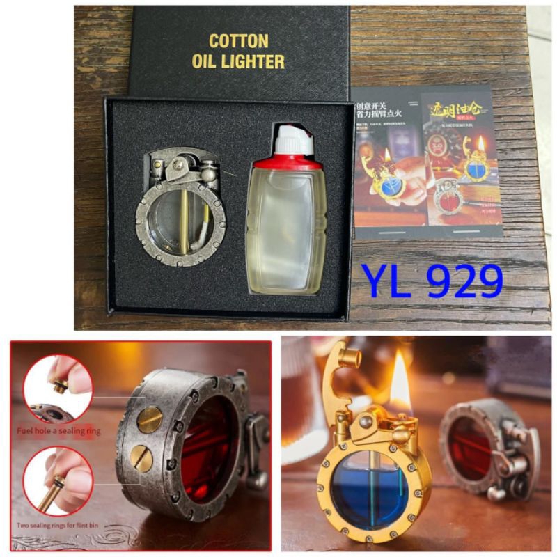 Jual Korek Api Mancis Transparan Vintage Oil Lighter Calasik Dan unik ...
