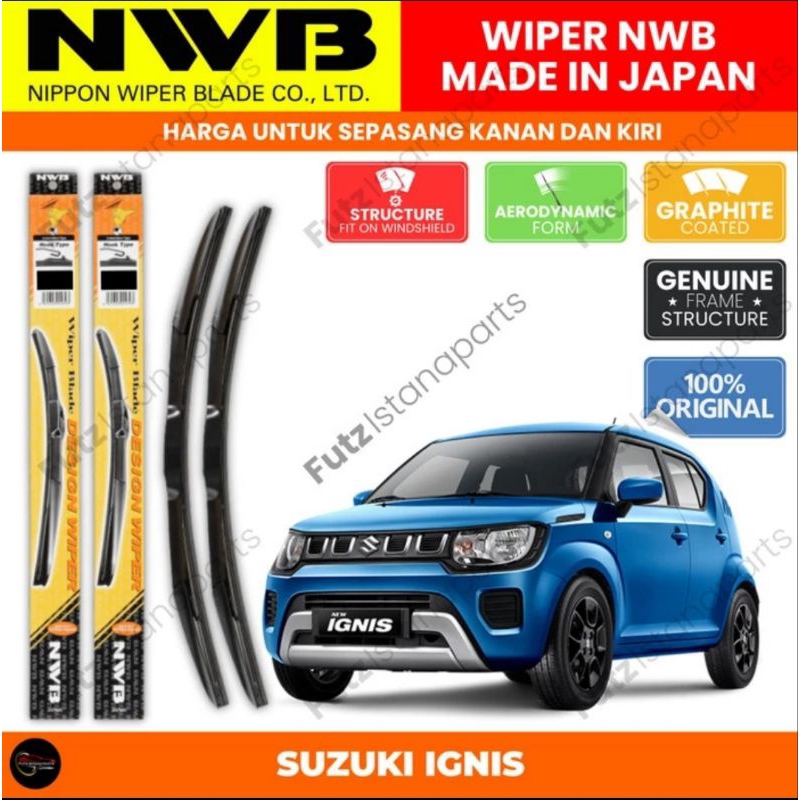 Jual Wiper Depan Suzuki Ignis Ukuran 20” & 18” NWB Japan Hybrid ...