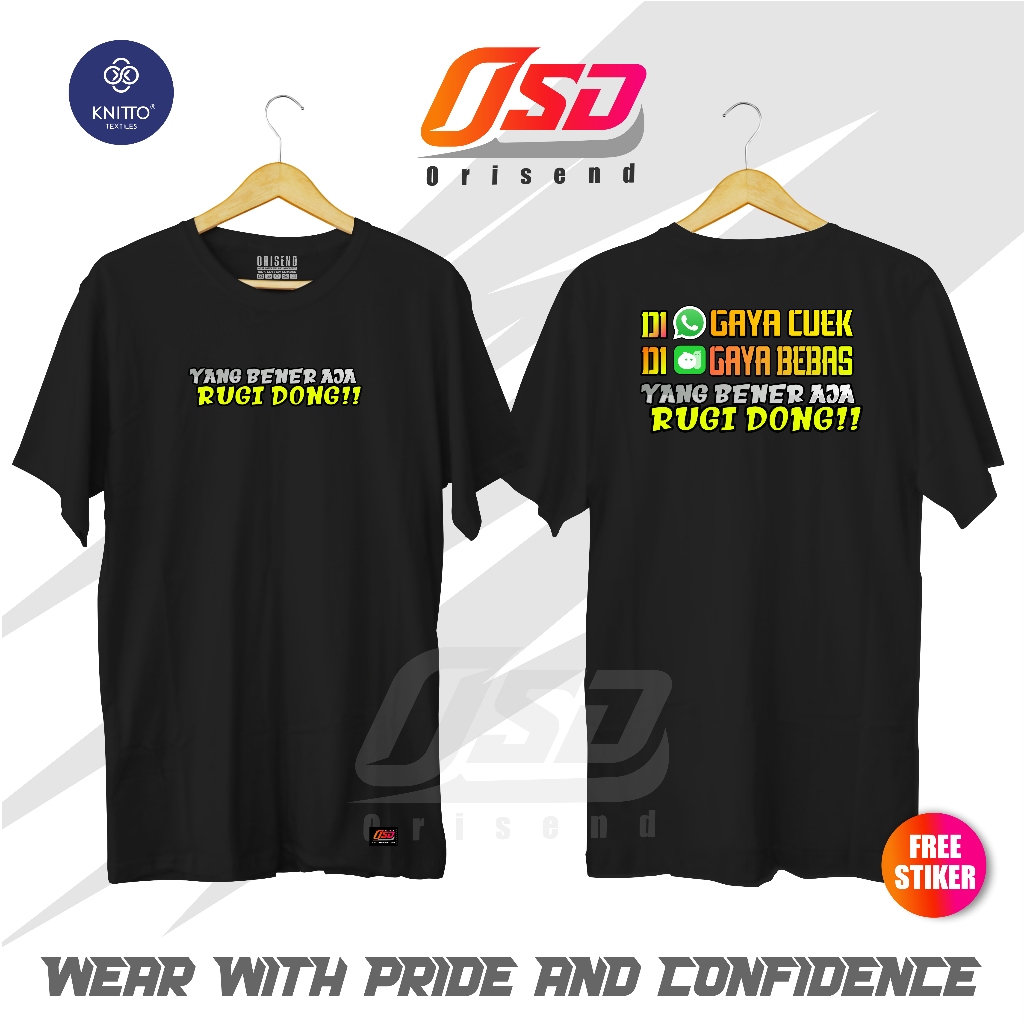 Jual ORISEND KAOS KATA NYELENEH "RUGI DONG" DESAIN TERBARU | Shopee ...