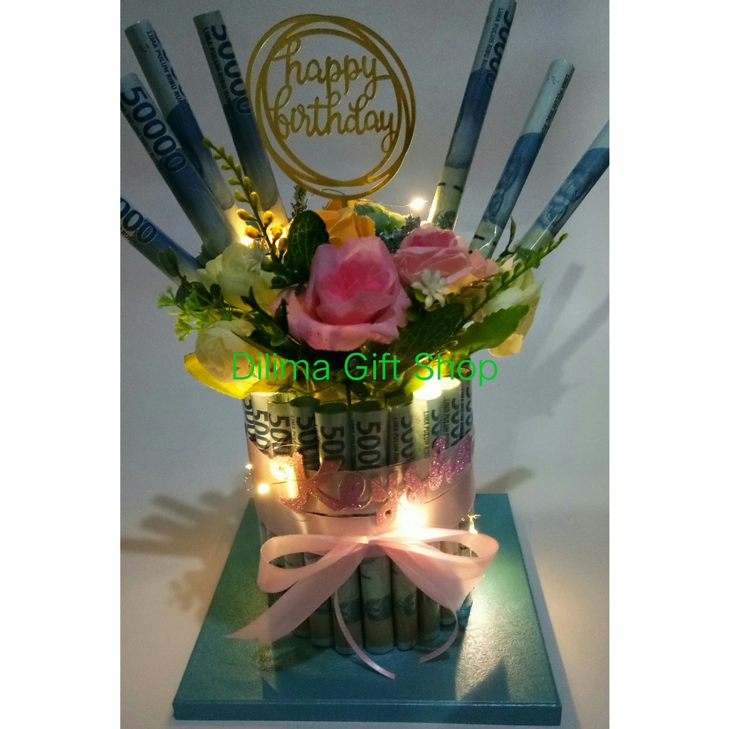 Jual Gft Flower Money Cake Led / Money Cake / Flower Gift Money Cake ...