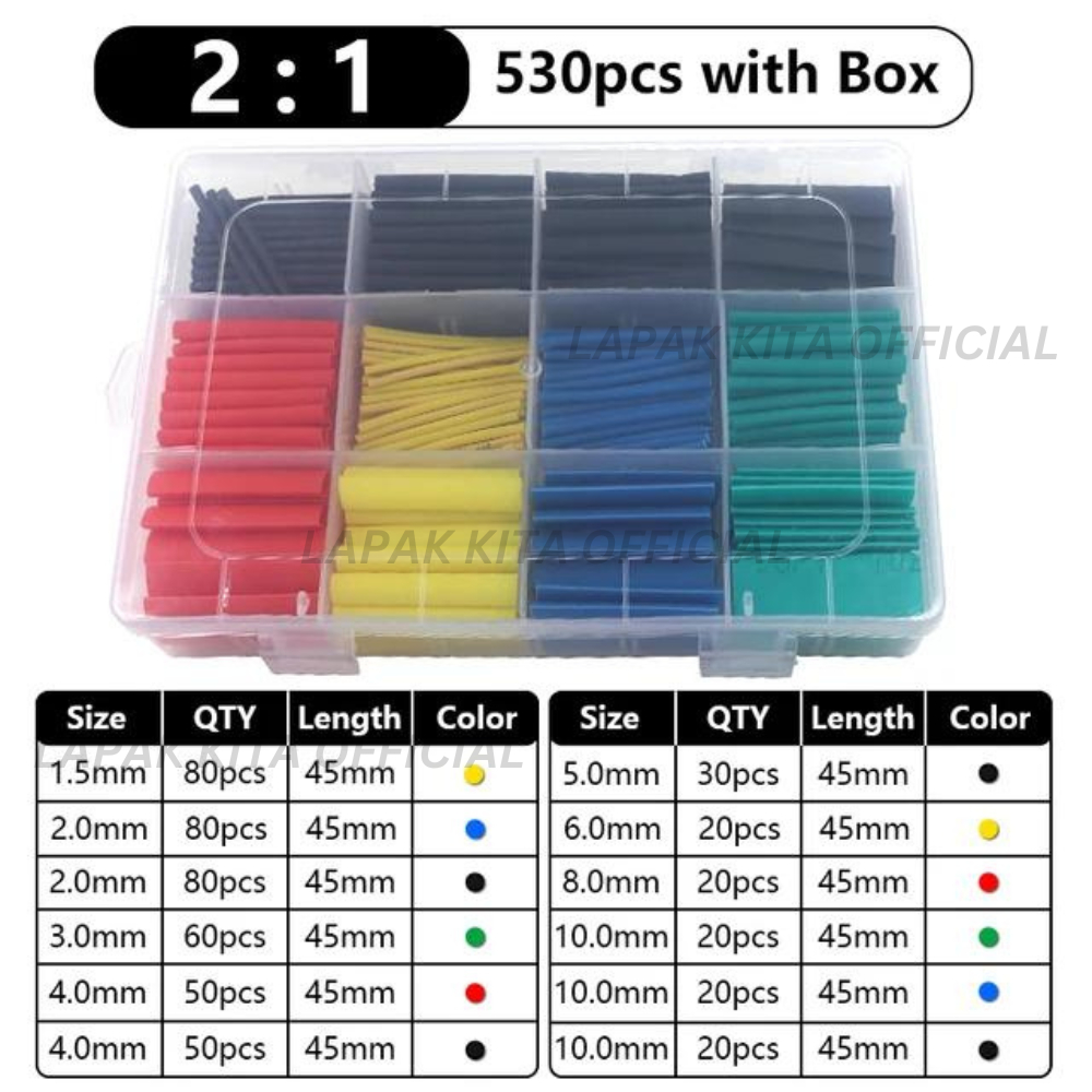 Jual [DENGAN BOX] Plastik kabel heatshrink pelindung penambal kulit ...