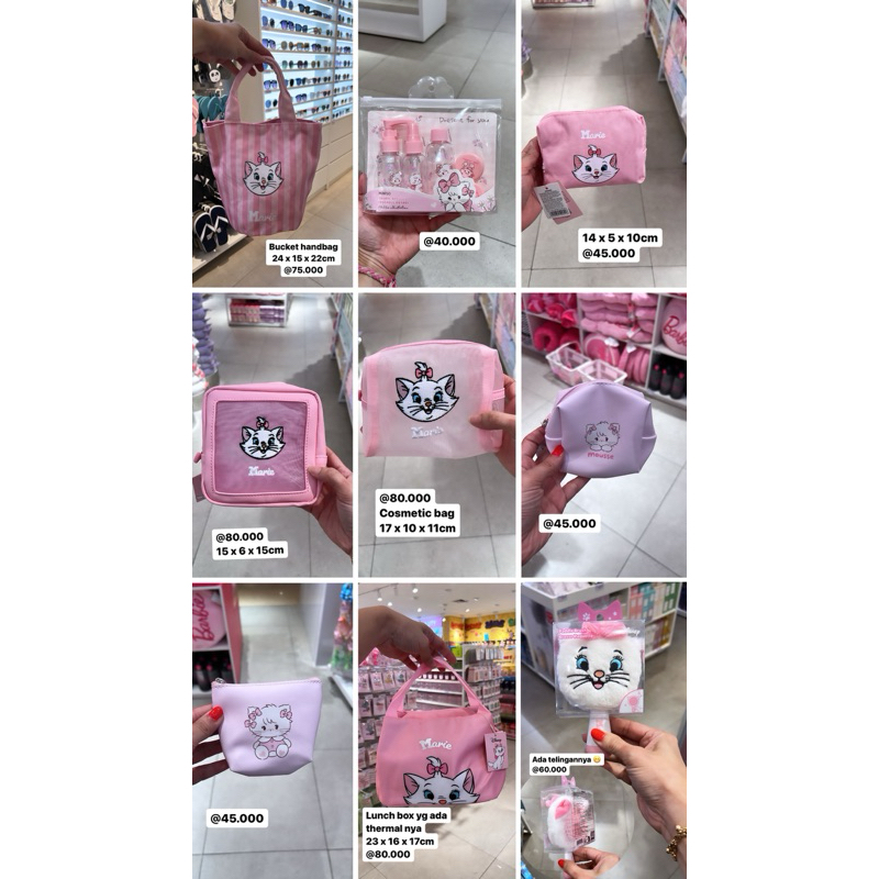 Jual Pouch Marie x Miniso | Bucket Handbag Marie | Travel Set Marie ...