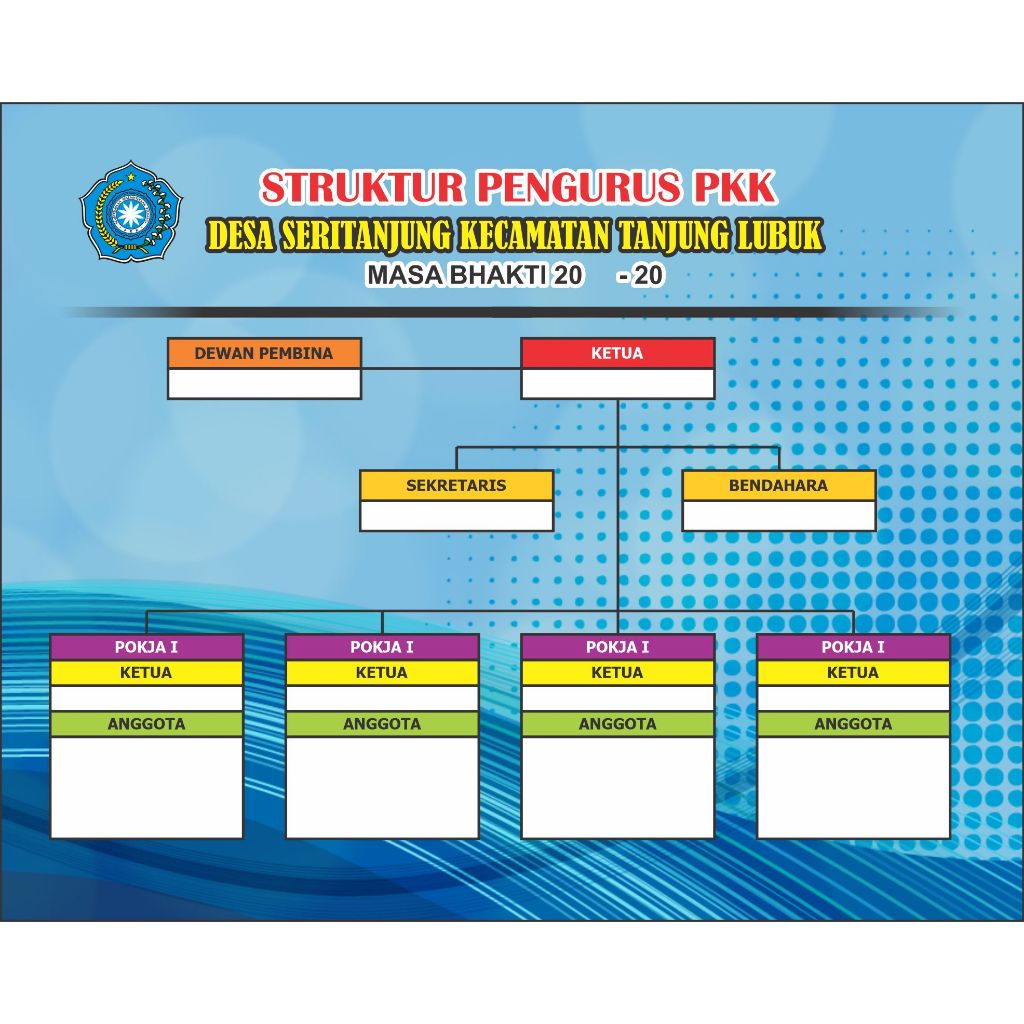 Jual Spanduk Banner Struktur Organisasi PKK FREE CUSTOM !!! | Shopee ...
