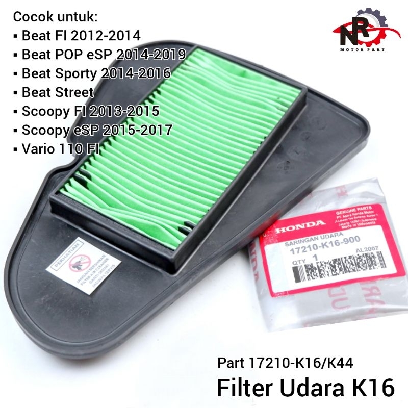 Jual Saringan Udara Beat FI Filter Udara Beat FI CBS Beat POP Sporty ...
