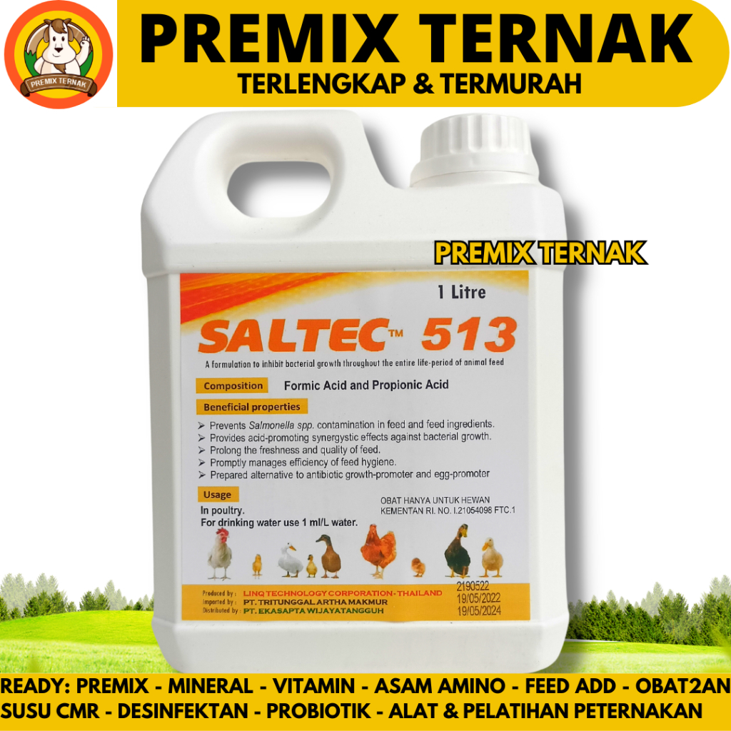 Jual SALTEC 513 1 LITER - Acidifier Cair Asam Propionat Asam Format ...