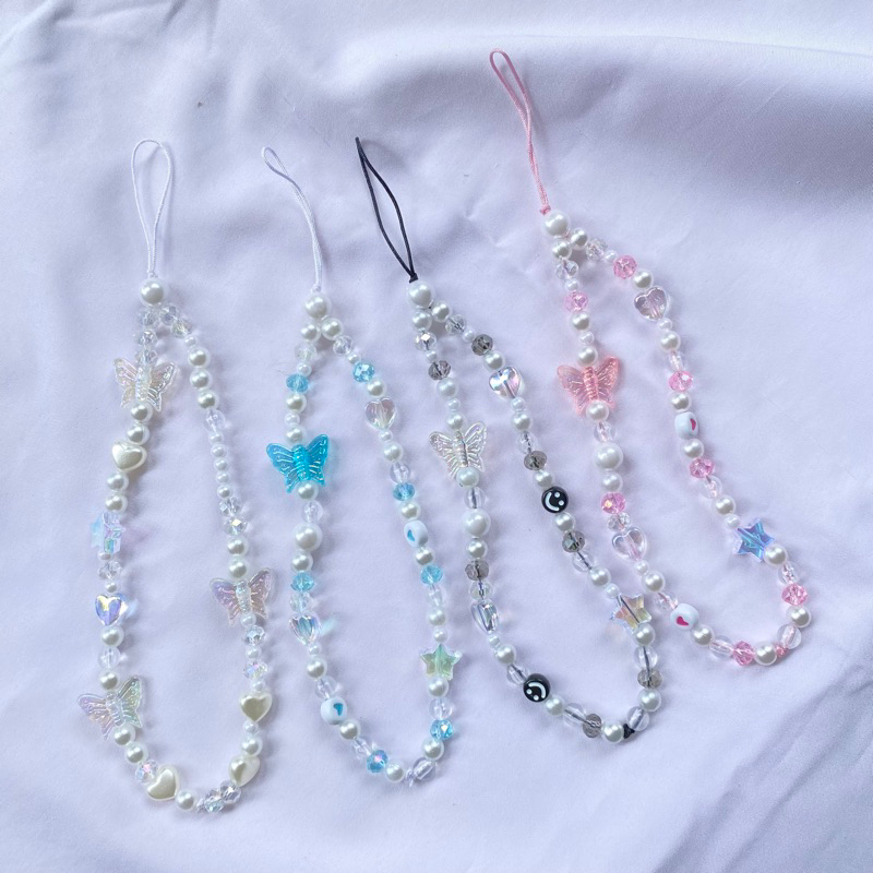 Jual strap phone aesthetic/gantungan HP gelang/Phone Charm/phone strap ...