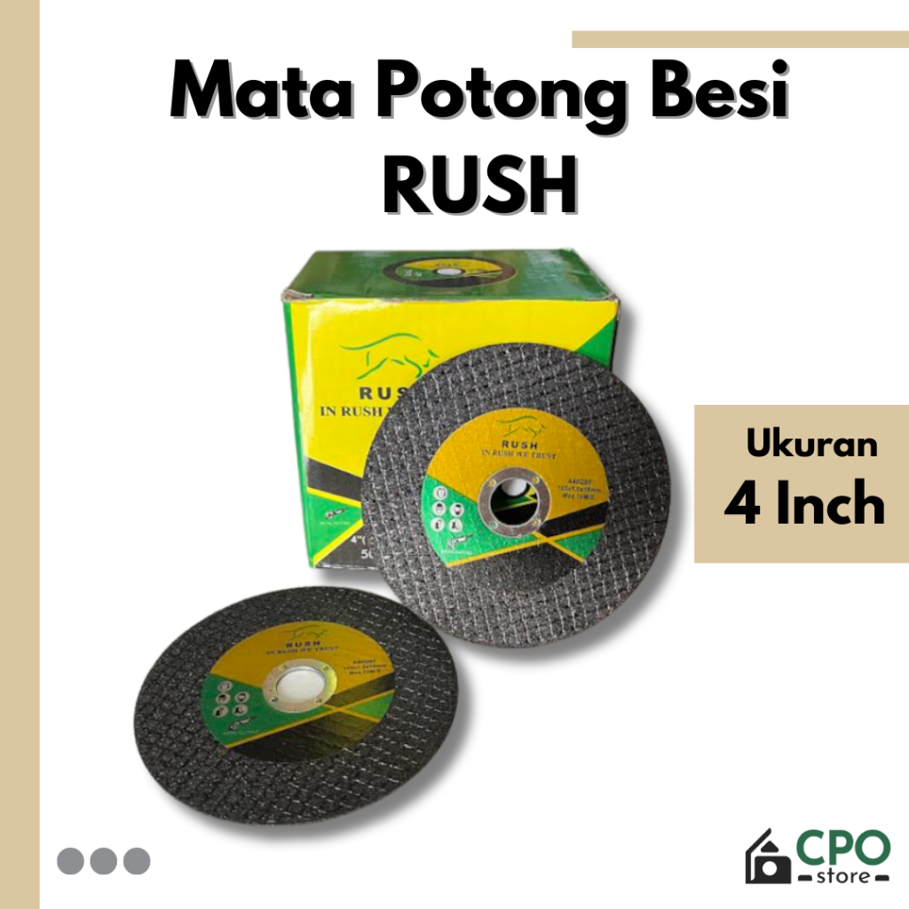Jual Mata Potong Besi 4 Inch RUSH Mata Gerinda | Shopee Indonesia