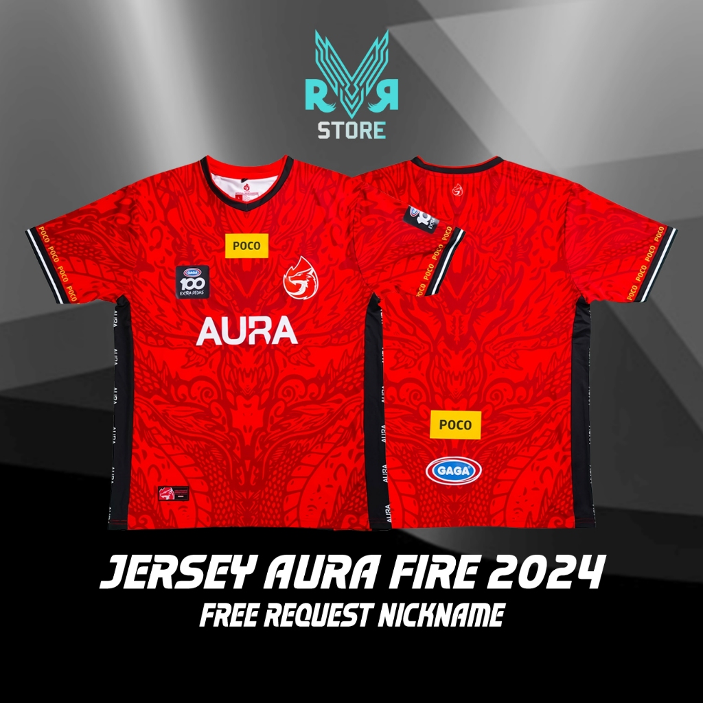 Jual JERSEY AURA FIRE 2024 TERBARU ( free custom nickname ) | Shopee Indonesia