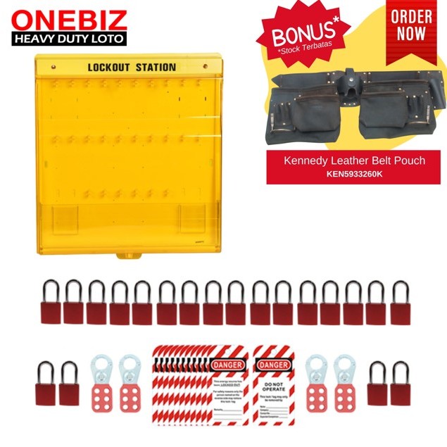 Jual Lockout Tagout Set - Lockout Station 20 Padlock Alumunium Include ...