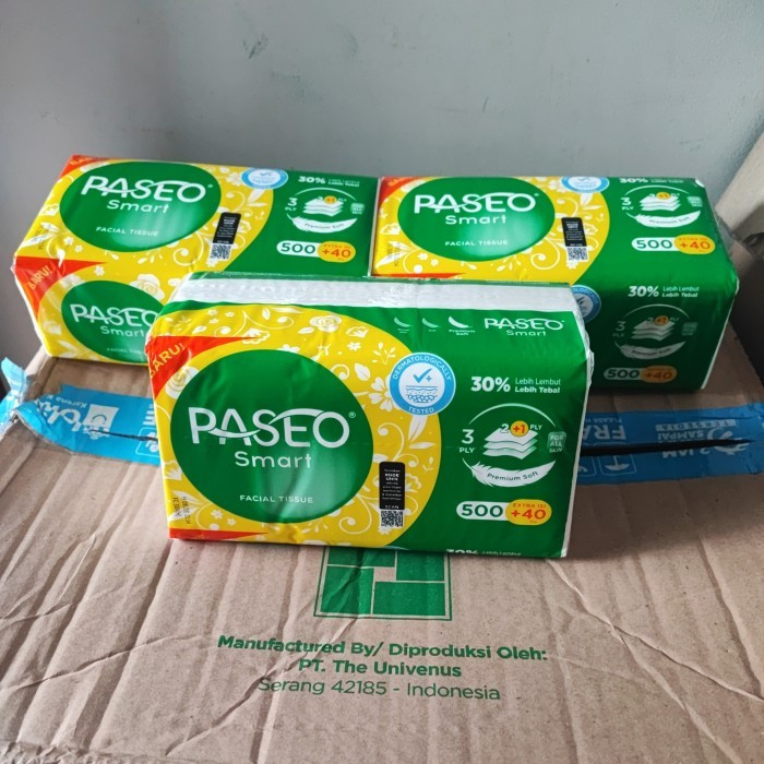 Jual Tissue PASEO SMART Facial 540Ply (Premium Soft 3 Ply / Sheet ...