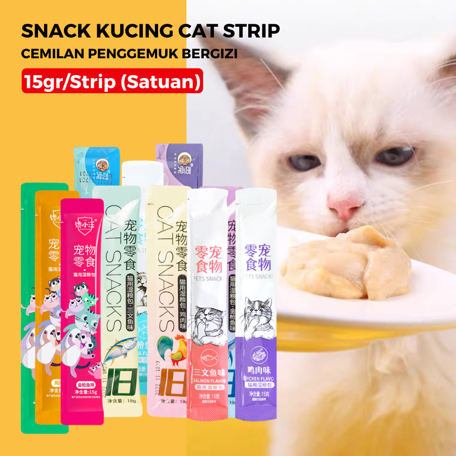 Jual Snack Kucing Penggemuk Begizi 15gr/Strip Makanan Kucing Basah ...
