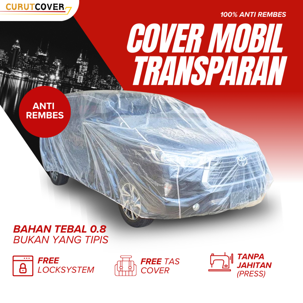 Jual Sarung cover mobil bening transparan plastik tebal Yaris Mobilio ...