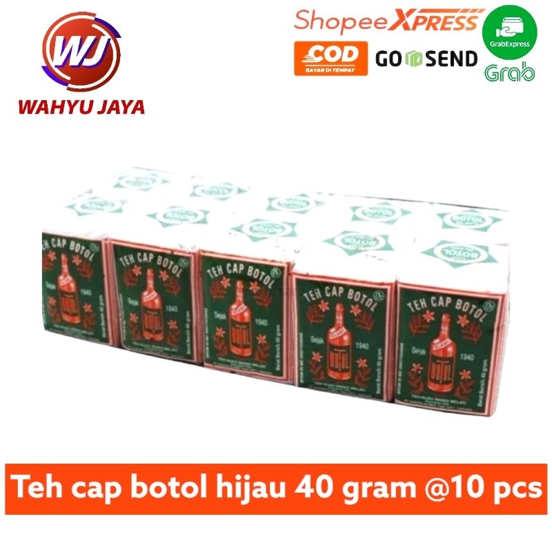 Jual teh cap botol hijau 40 gram @10 pcs | Shopee Indonesia