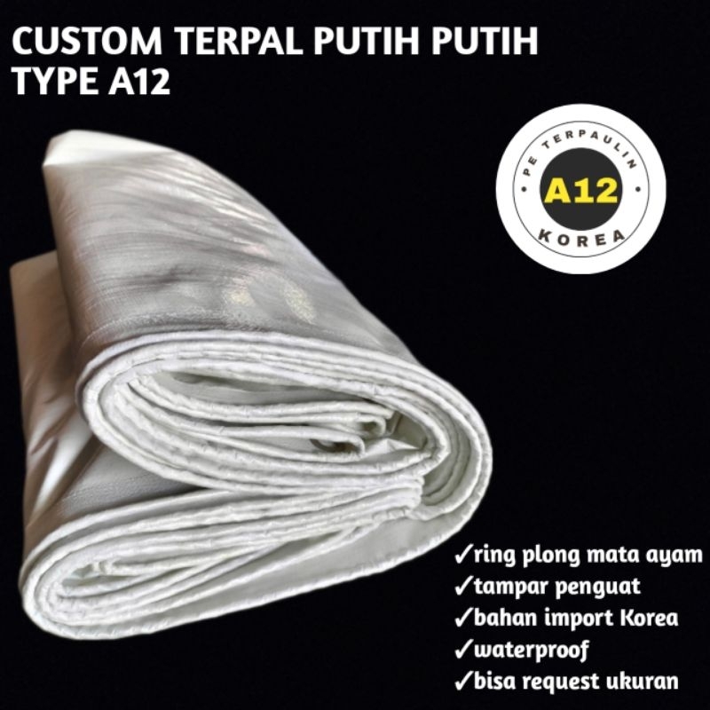 Jual CUSTOM terpal korea A12 putih-putih (baca deskripsi) | Shopee ...
