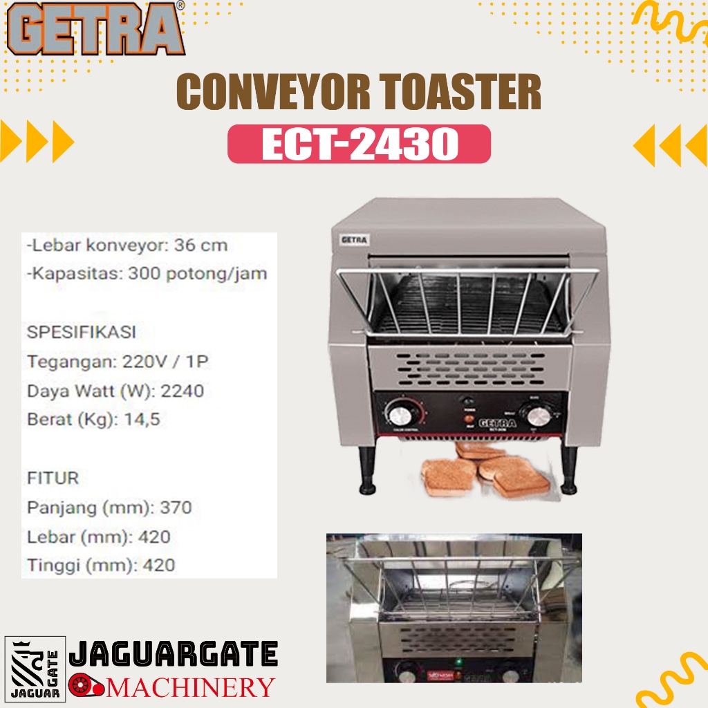 Jual GETRA Conveyor Toaster ECT2430 / Mesin Pemanggang Roti / ECT-2430 ...