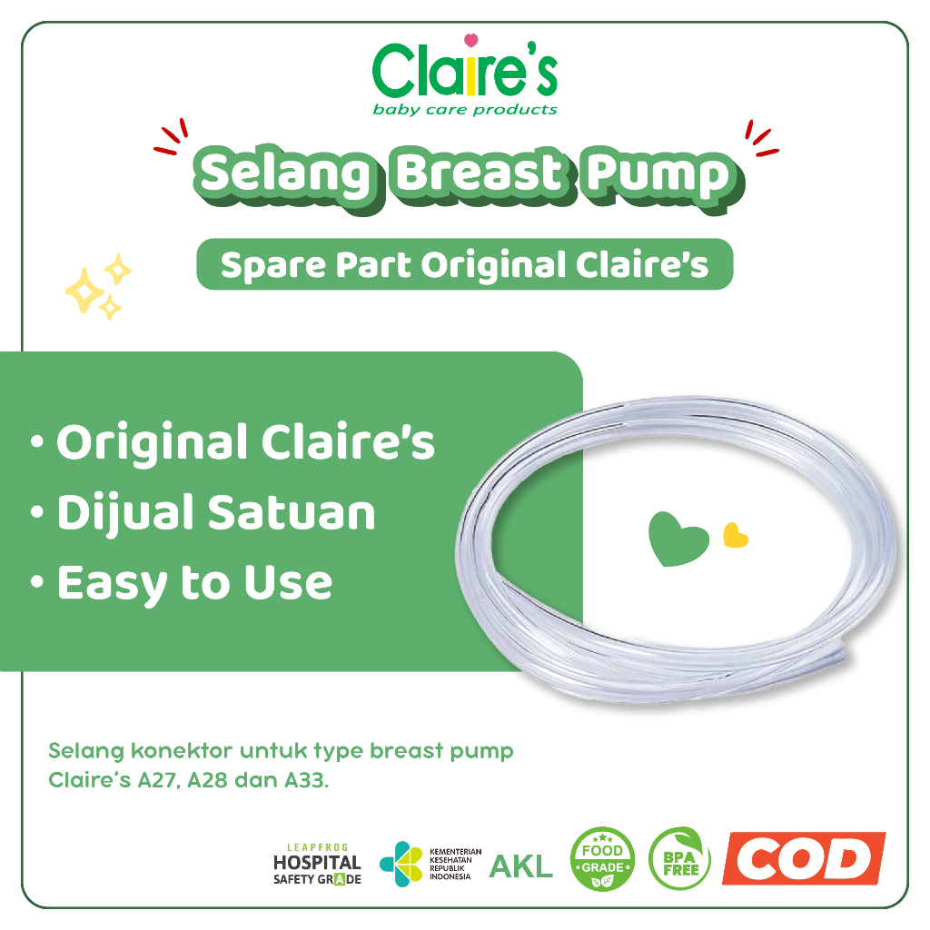 Jual Selang breast pump | Selang Silicone untuk Pompa Asi tipe A33, A27 ...