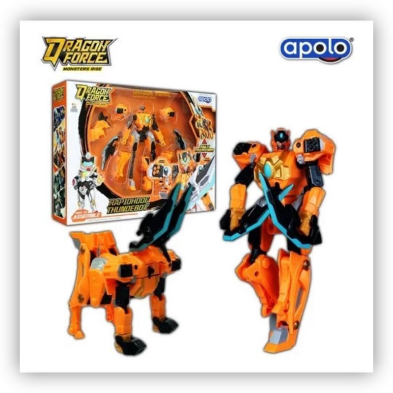 Jual Mainan Robot Apolo Dragon Force Rapidhoof Thundebot | Shopee Indonesia