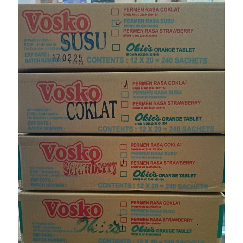 Jual [1 KARDUS] Permen Jadul Vosko Isi 240 sachet | Shopee Indonesia