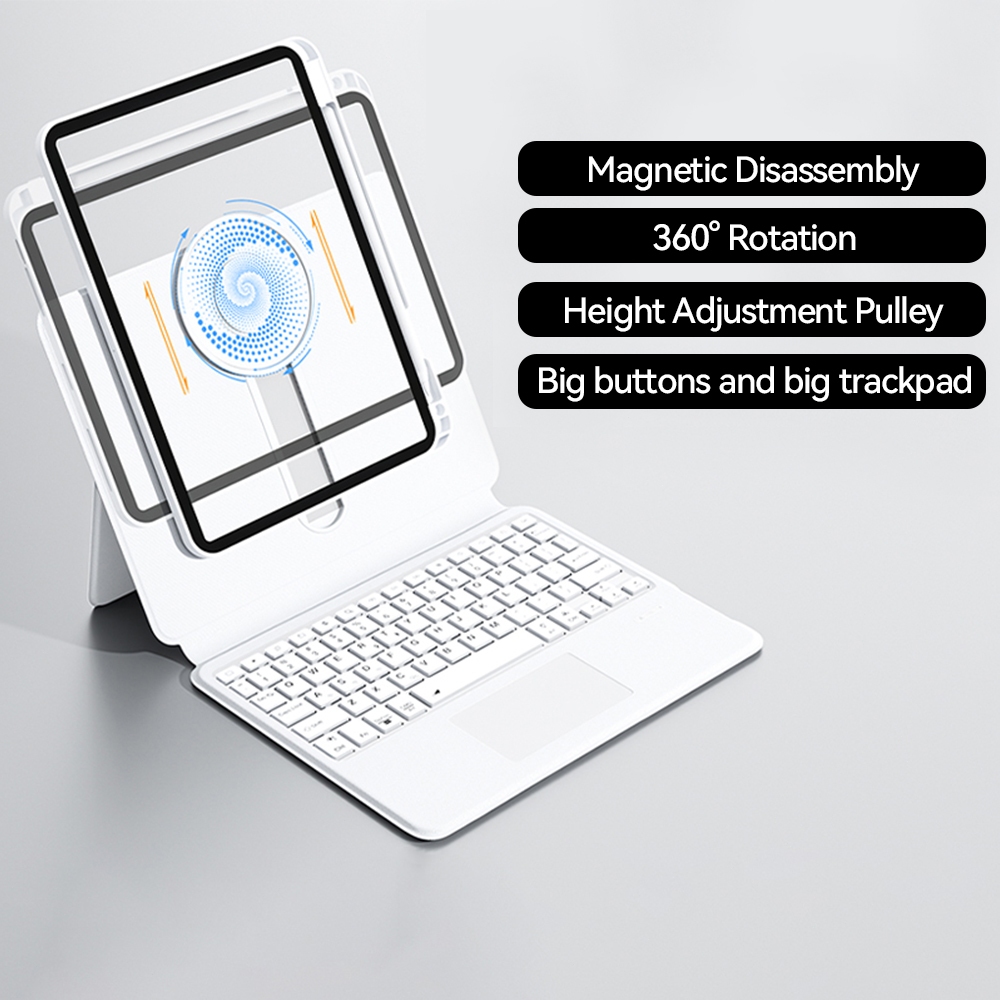 Jual GOOJODOQ 2in1 Magnetic 360°rotation Keyboard Case For iPad Gen9 8 ...