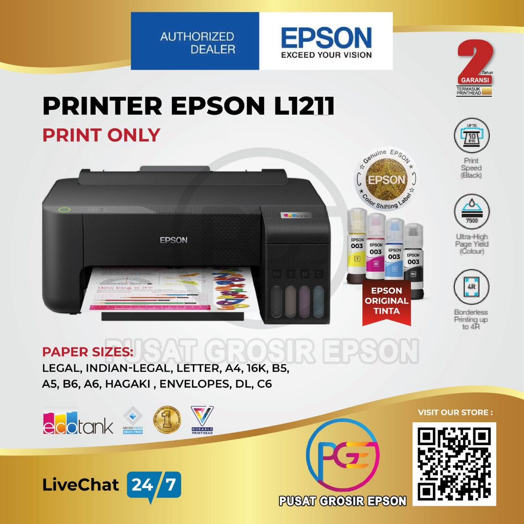 Jual PRINTER EPSON L1211 L-1211 L 1211 GARANSI RESMI | Shopee Indonesia