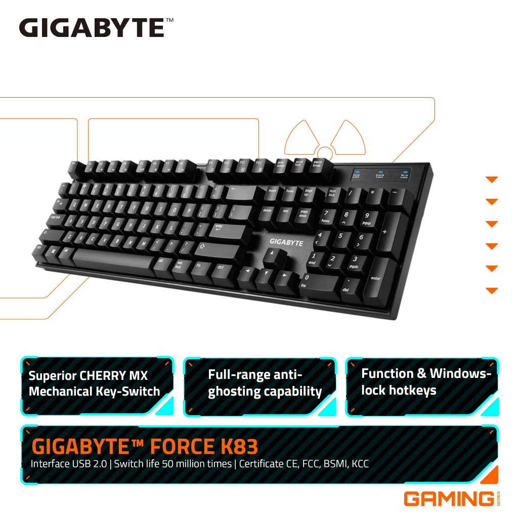 Jual Gigabyte Keyboard GK-FORCE K83 Blue | Shopee Indonesia