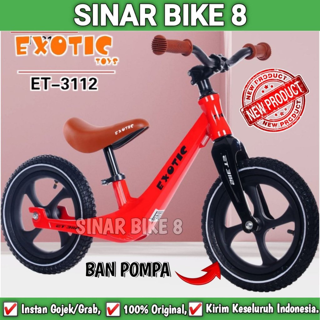 Jual Balance Bike EXOTIC ET 3112 Ban Pompa Push Bike Sepeda ...