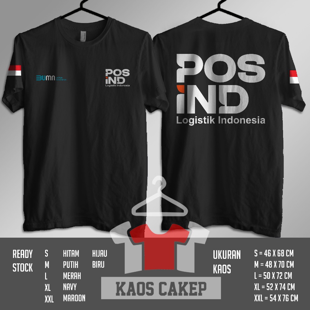 Jual Kaos POS IND Pos Indonesia Logistic BUMN V2 DB Baju Perusahaan ...