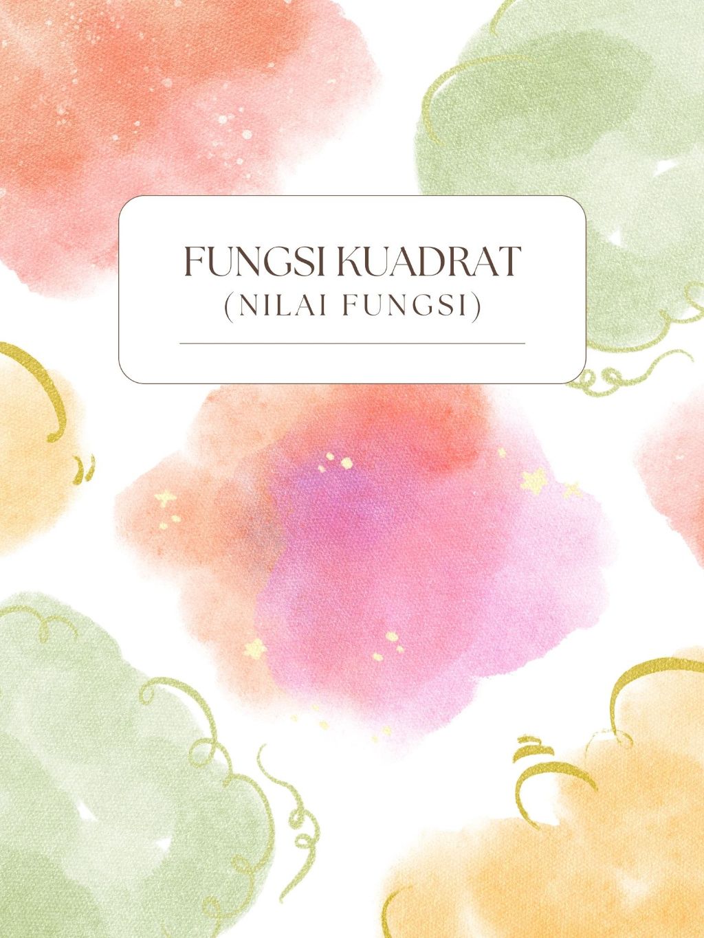 Jual LEMBAR KERJA NILAI FUNGSI PADA FUNGSI KUADRAT | Shopee Indonesia