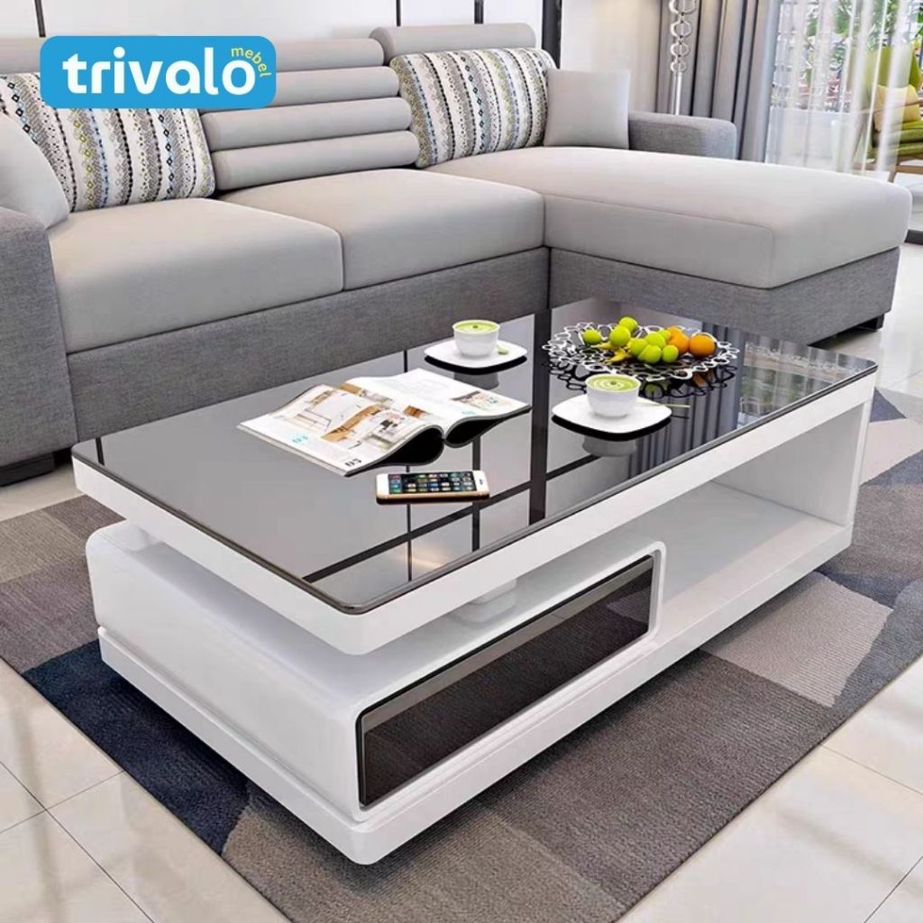 Jual Sofa Dan Meja Tamu Minimalis Putih Serbaguna | Meja Ruang Tamu ...