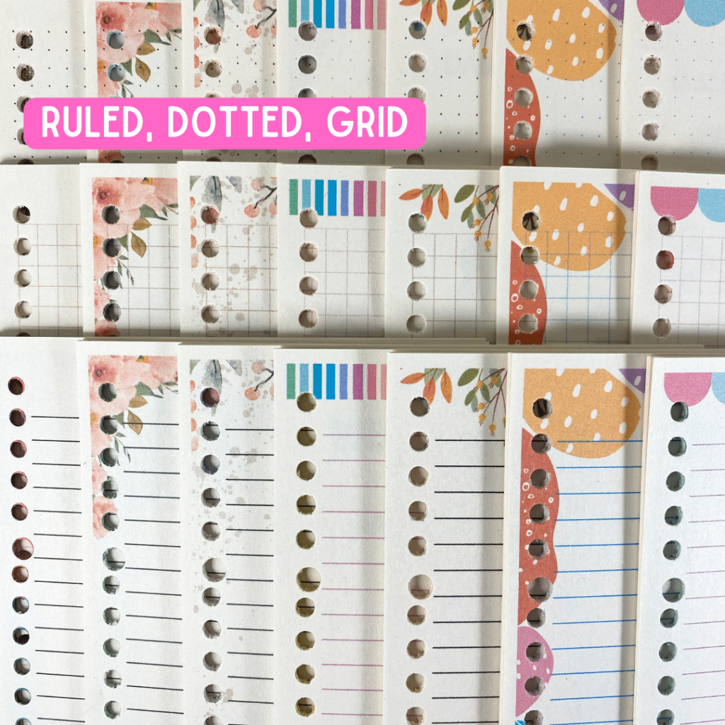 Jual Ruled Dotted Grid Loose Leaf A5 Full Color Isi Binder Leon ...