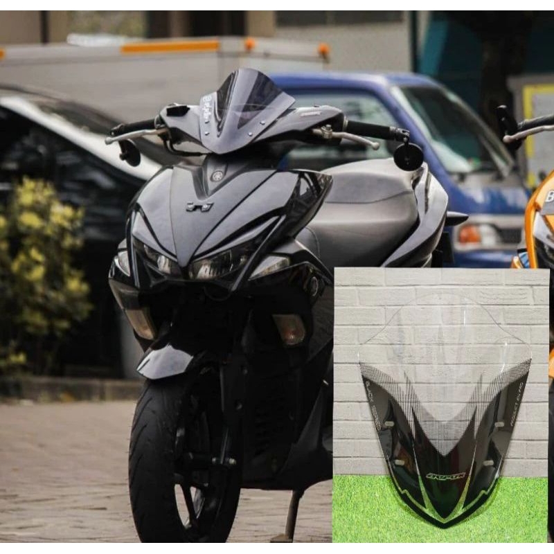 Jual Visor winshield yamaha aerox 155 new old bahan akrilik model ...